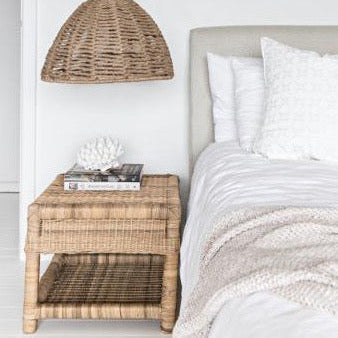Classic Woven Cane Bedside Table | Retreat Collection